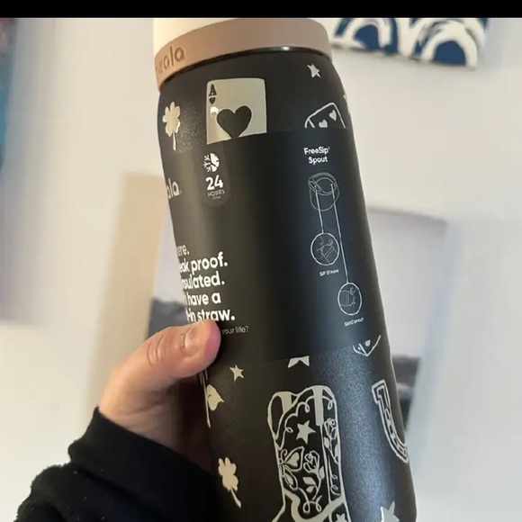 owala | Dining | Owala Black Thermos With Tan Lid Urban Outfitters ...